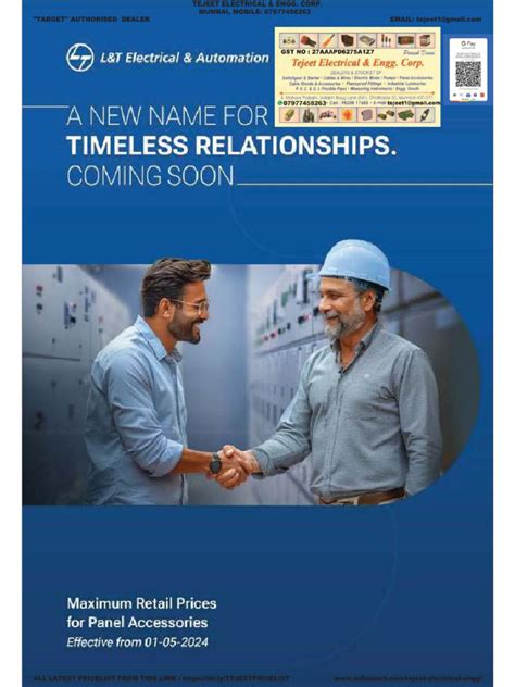 Landt Esbee Push Button Price List Wef 01 05 2024 Pdf Switch