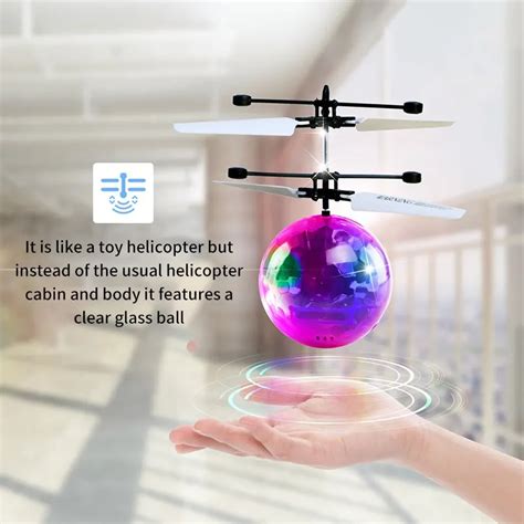 다채로운 미니 빛나는 Led 드론 라이트 크리스탈 볼 유도 쿼드콥터 항공기 드론 플라잉 볼 헬리콥터 어린이 장난감