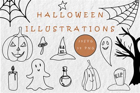 Halloween Illustrations Svg Png Eps Graphic By Lema Art · Creative Fabrica