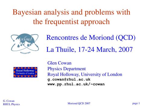 ppt bayesian analysis and problems with the frequentist approach
