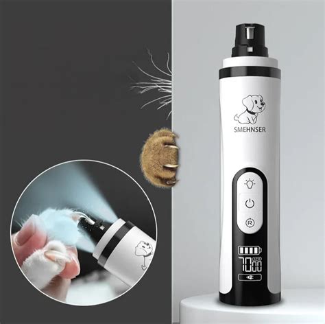 Электрическая когтерезка (гриндер) для собак и кошек SMEHNSER M5 (3 ...