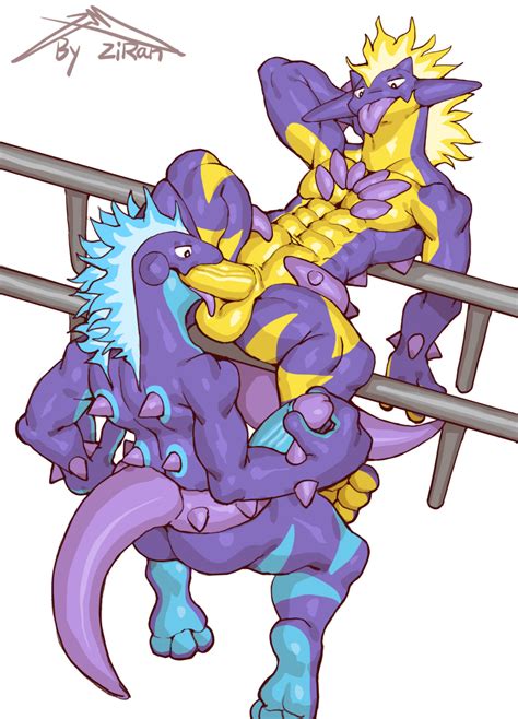 Rule 34 2024 Abs Amped Toxtricity Amphibian Anthro Back Spikes Balls Blue Body Blue Penis Blue