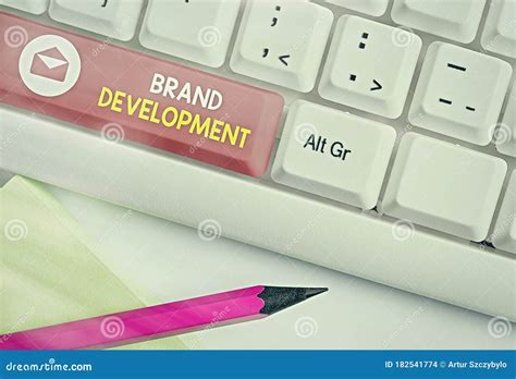 Text Sign Showing Brand Development Conceptual Photo Defining The Product To Excel In The