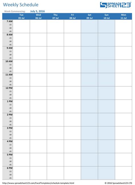 Calendar Template With Time Slots Mirna Tamqrah