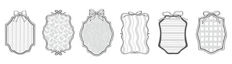 리본과 리본 세트가 있는 귀여운 프레임 검은 색과 회색 색 손으로 그린 낙서 벡터 그림 장식용 테두리입니다 0명에 대한 스톡 벡터 아트 및 기타 이미지 Istock