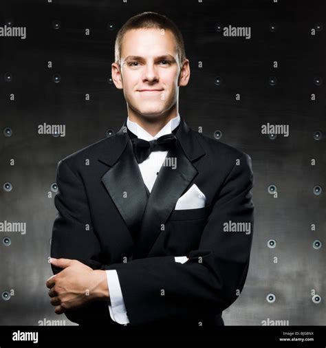Man In A Tuxedo Stock Photo Alamy