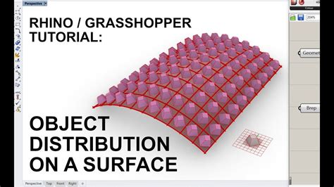 Rhino Grasshopper Tutorial Object Distribution On A Surface Rhino Tutorial Tutorial Grasshopper