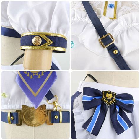 Virtual Youtuber Amamiya Kokoro Military Uniform Maid Cosplay Costume