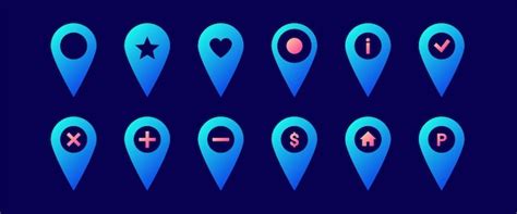 Premium Vector Gps Pointer Mark Set