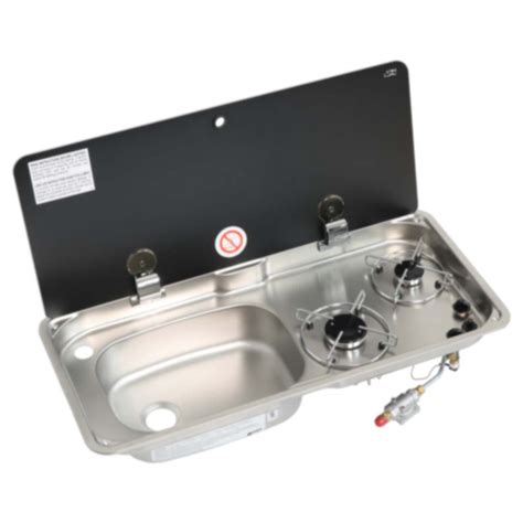 Can Srl Fl1323 Campervan Single Burner Rv Propane Cooktop With Rh Sink