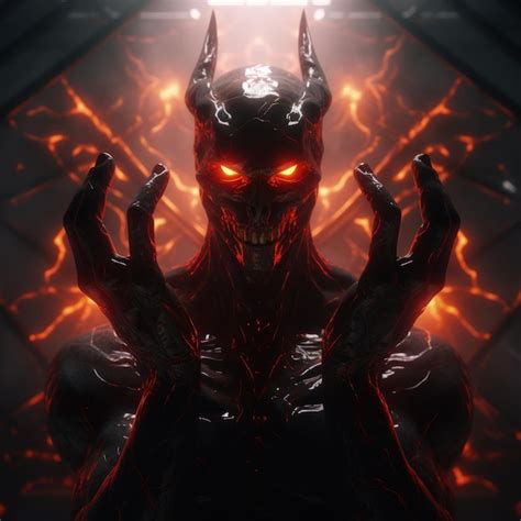 Premium Ai Image Devils Horns Flames Smoke Sparks Generative Ai