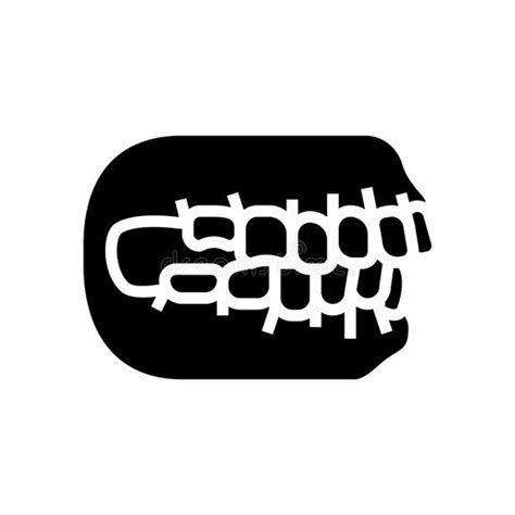 Bite Correction Glyph Icon Vector Illustration Stock Vector