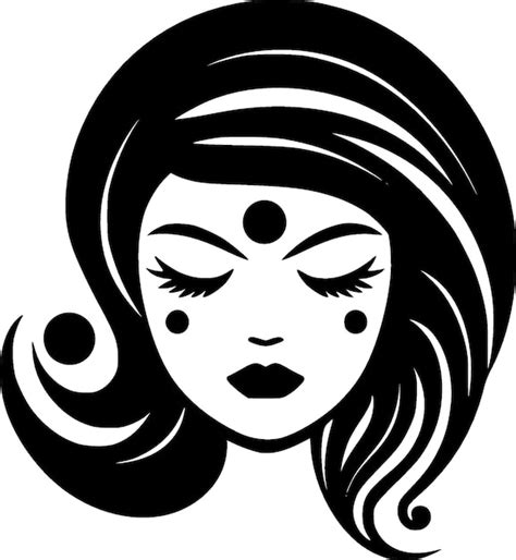 Premium Vector Boho Black And White Vector Illustration