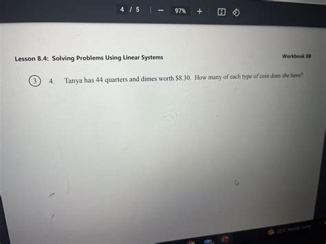 Solved Esson 84 Solving Problems Using Linear Systems