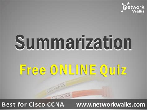 ip summarization quiz networkwalks academy