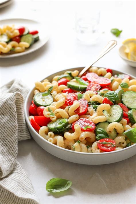 15 Minute Cucumber Tomato Pasta Salad The Natural Nurturer