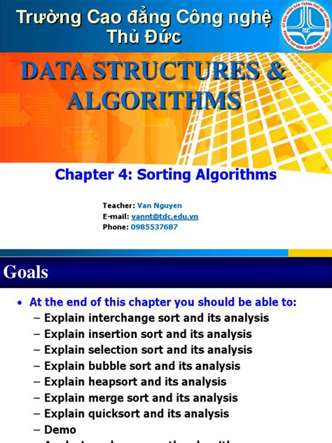 chapter 4 sorting algorithm pdf algorithms and data structures