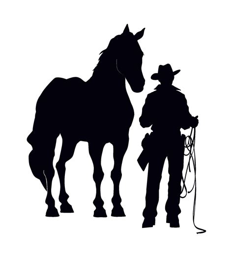 Vaquero Silueta En Caballo Diseño Aislado 47642480 Vector En Vecteezy