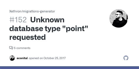 unknown database type point requested · issue 152 · xethron