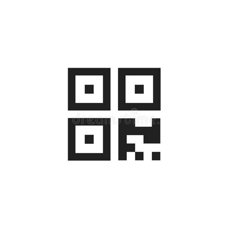 Qr Code Simple Icon Symbol Scan Logo Concept In Vector Flat Style