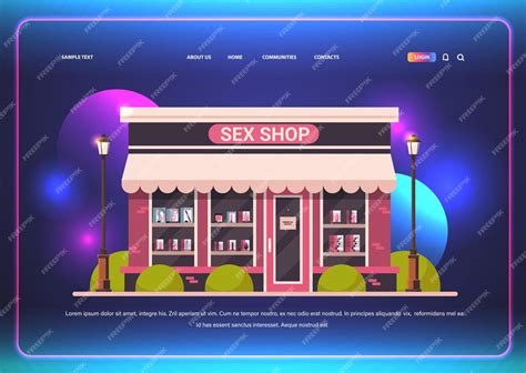 Premium Vector Sex Shop Pink Building Exterior Sex Store With Sexual