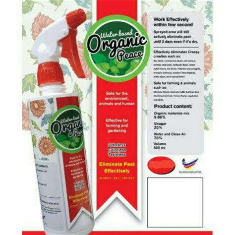 Organic Peace Organic Ridspray Water Based Organic Peace Insect