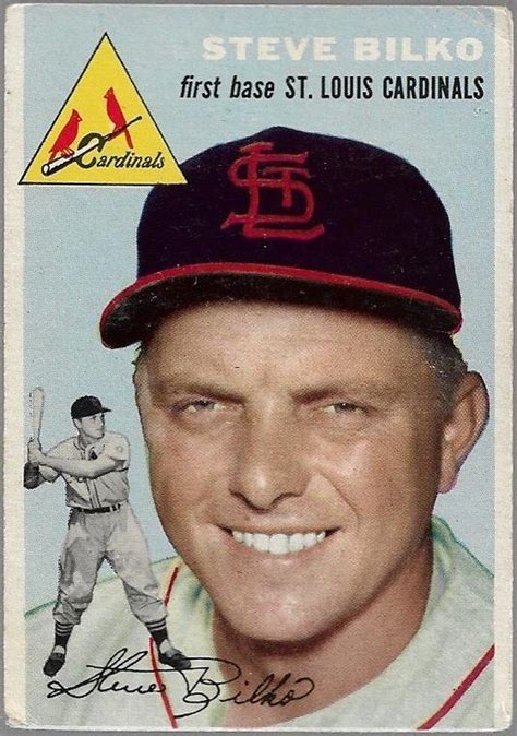 1954 Topps Baseball Card 116 Steve Bilko St Louis Cardinals Gd