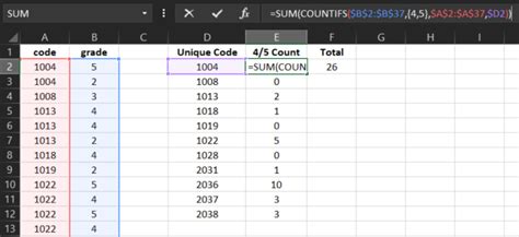 Count Elements Who Got Specific Values In Excel Stack Overflow