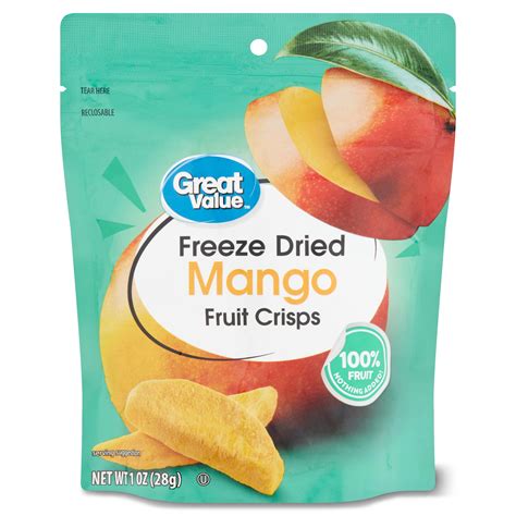 Buy Great Value Freeze Dried Sliced Mango Fruit Crisps 10 Oz Online At