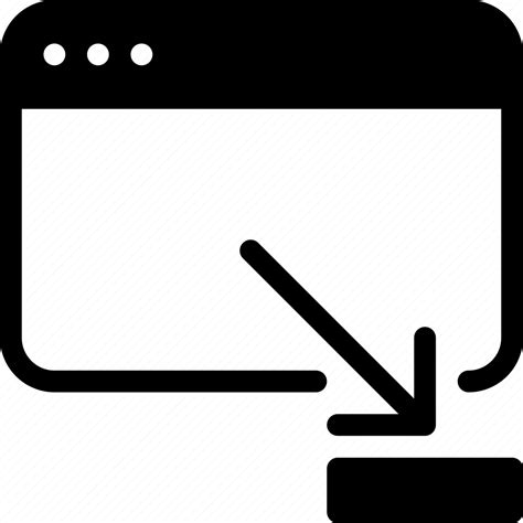 minimize application arrow reduce resize screen web icon