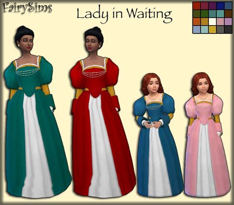 Three Women In Long Dresses Standing Next To Each Other With The