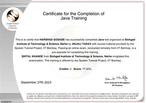 Java Certification Iittraining Harshad Godase