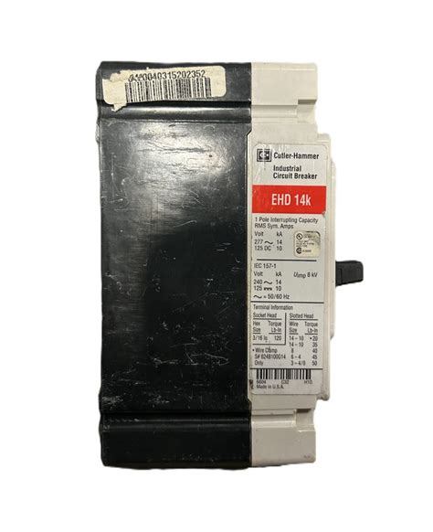 Eaton Ehd1015 Industrial Circuit Breaker 15a 1 Pole 277v
