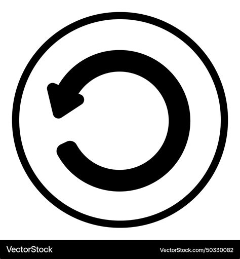 Restart Game Button Flat Icon Isolated On White Vector Image