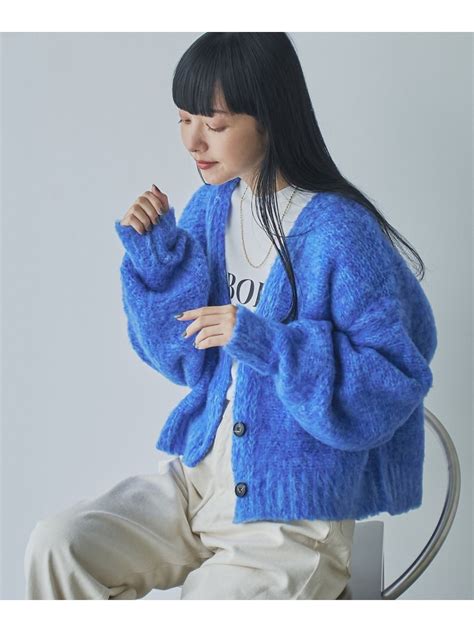 【楽天市場】【sale／34off】メランジ起毛ショートニットカーディガン Coen コーエン トップス カーディガン ベージュ ネイビー グレー【rbae】 Rakuten