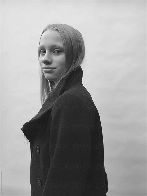 Portrait Of Teenage Girl Wearing Peacoat By Stocksy Contributor