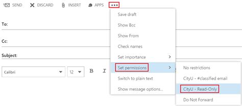 Sendingviewing Confidential Email With Outlook Web App Owa Computing Services Centre