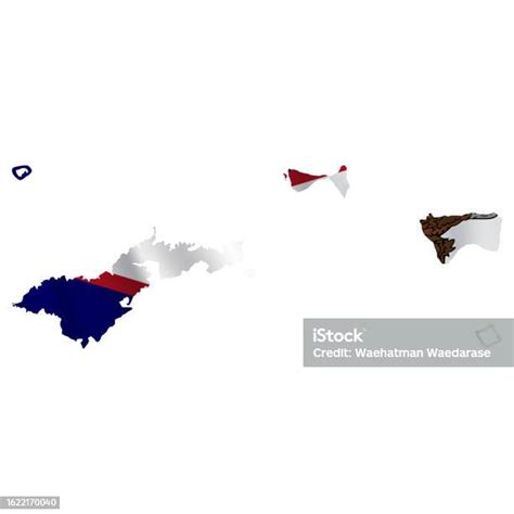 흰색 배경에 분리된 흔들리는 깃발이 있는 미국령 사모아 지도 0명에 대한 스톡 벡터 아트 및 기타 이미지 0명 3차원 형태