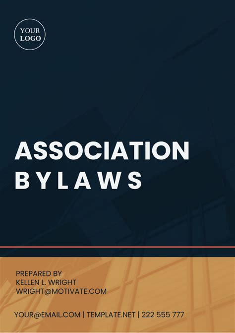Association Bylaws Template Edit Online And Download Example