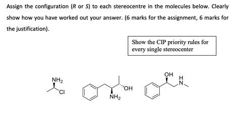 Solved Assign The Configuration R Or S To Each Chegg Com
