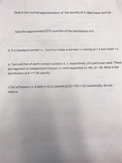 Solved Part 2 Bernoulli Binomial Poisson Normal