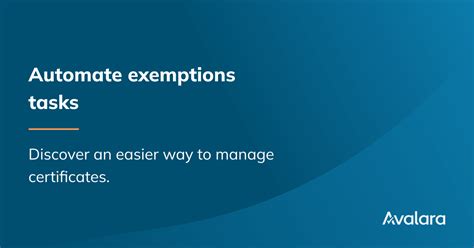 Avalara Exemption Certificate Management Avalara
