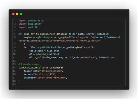 Sqlalchemy Python Sqlserver Dataengineering Automation Etl