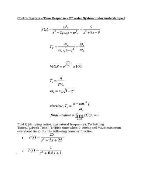 Week 7 Control System Transfer Function Pdf