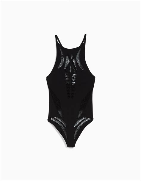 Seamless Cut Out Bodysuit Women Bershka