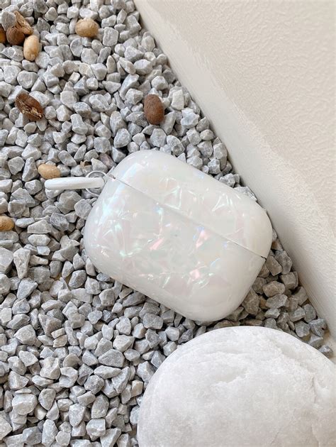 เคสหูฟัง Imd เหมือนเปลือก 1 ชิ้นพร้อมเนื้อมุกเข้ากันได้กับ Airpods 12