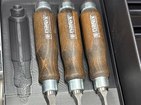 NAREX Mortise Chisel Set Gridfinity Holder By MitchMakerWorld Download Free D Models