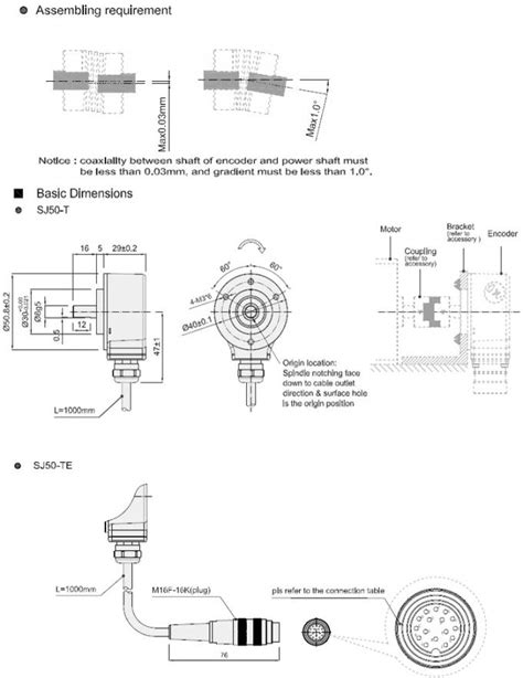 Ep50s8 Solid Shaft Encoder Sj50 Absolute Rotary Encoder Single Turn