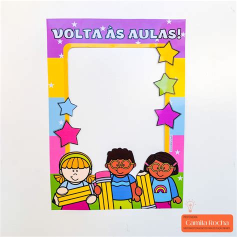 Moldura Ponteira De Volta Às Aulas Professora Camila Rocha