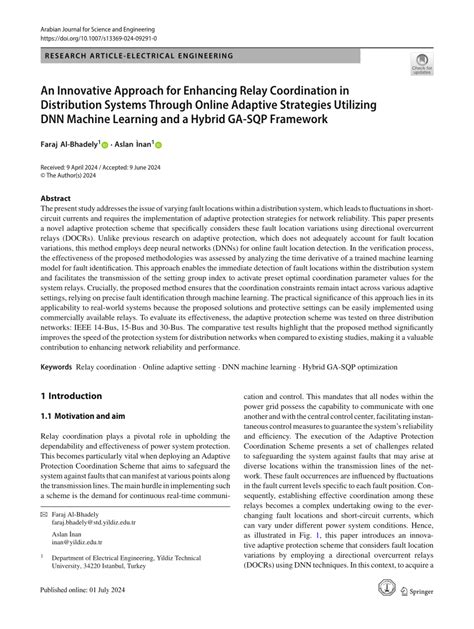 PDF An Innovative Approach For Enhancing Relay Coordination In